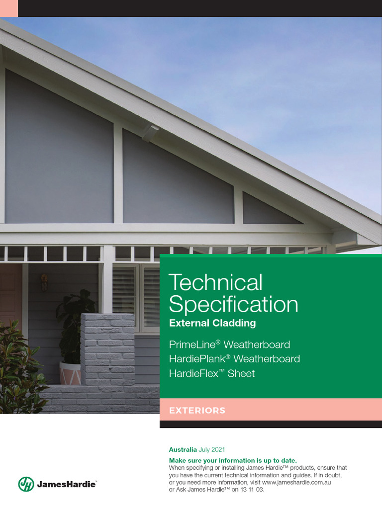 External Cladding Technical Specification 300721 | PDF | Framing ...