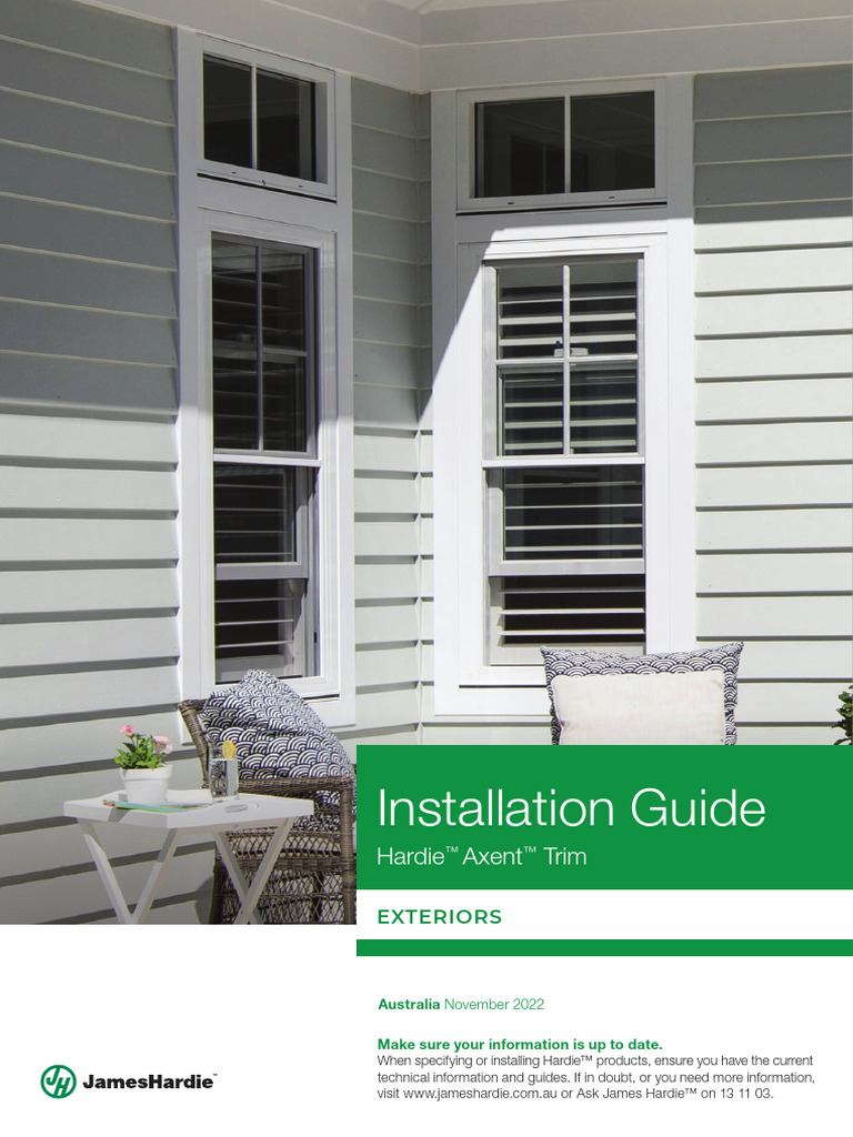 Hardie Axent Trim Installation Guide November 2022 | PDF | Screw ...