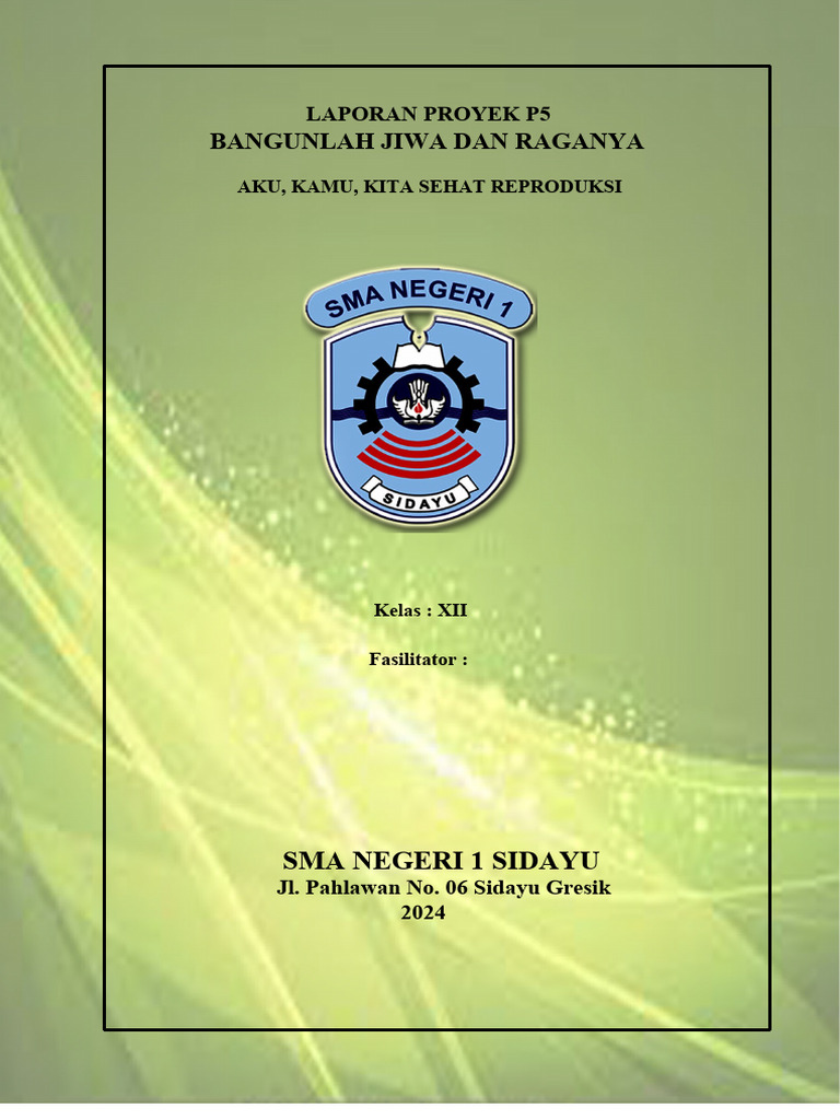 Cover Laporan Projek P5 | PDF | Karier & Perkembangan