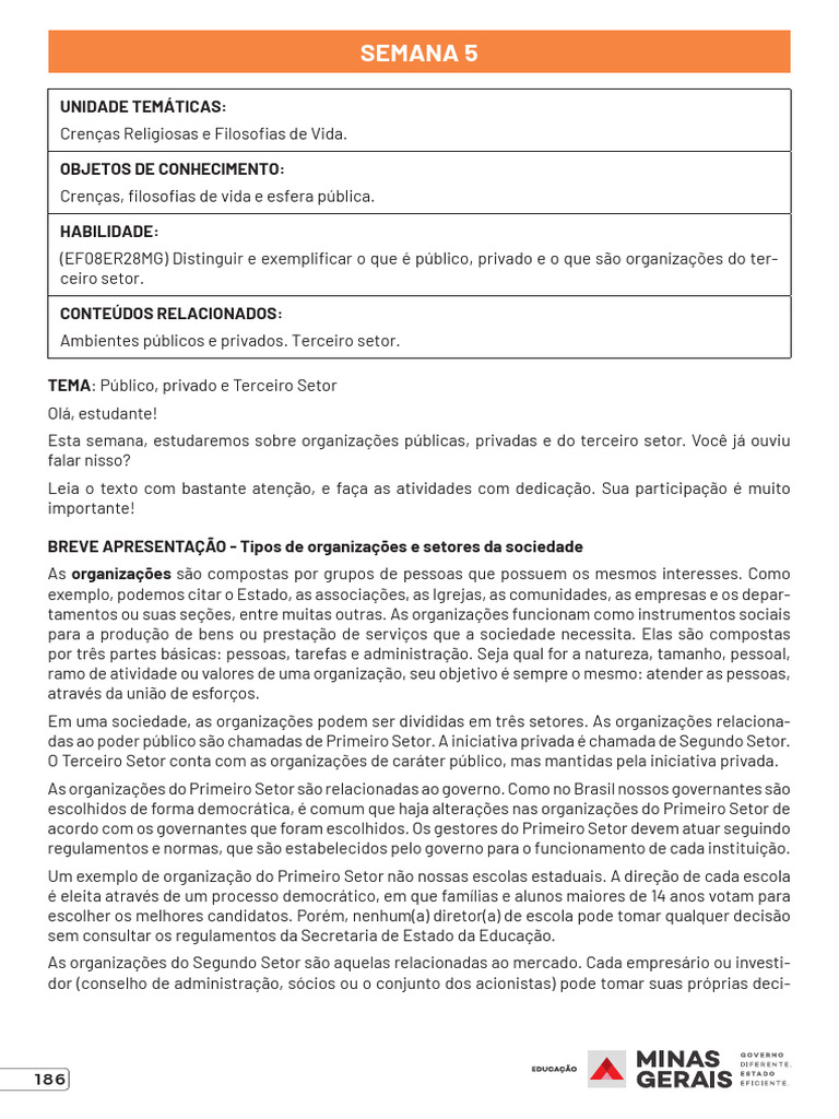 8º Ano Quinta Semana Pet 3 | PDF | Sociedade | Estado