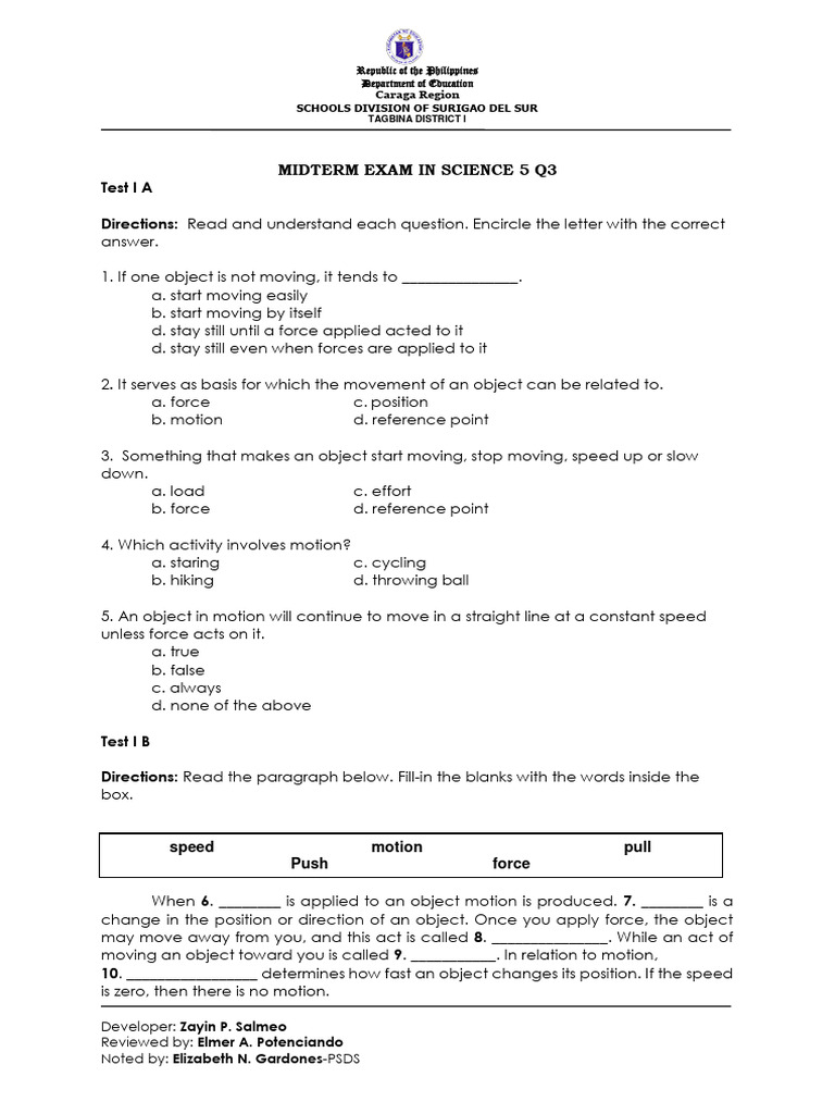 Science 5 Midterm Exam Q3 Guide | PDF | Electricity | Electrical Network