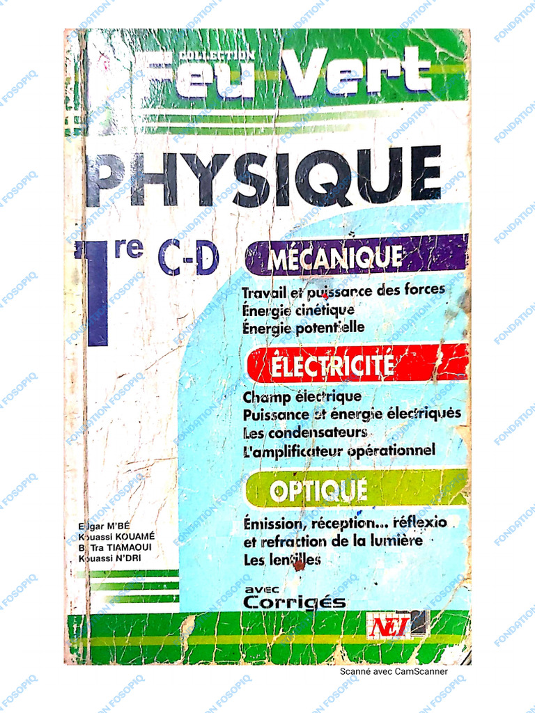 FEU VERT - PHYSIQUE 1ère CD PDF | PDF