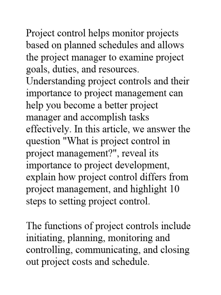 Script For Project Control | PDF | Project Management | Evaluation