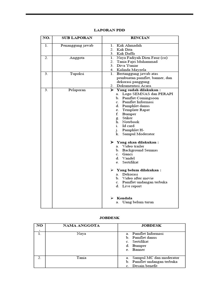 Laporan PDD Semnas Dan Perapi | PDF