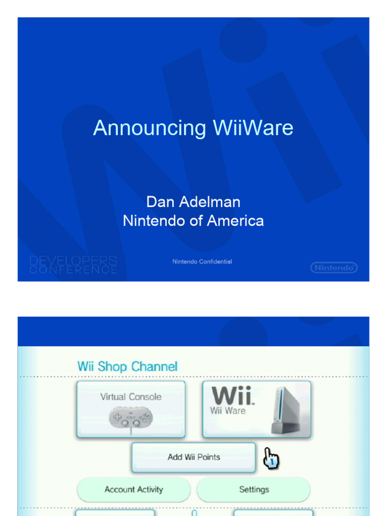 Announcing WiiWare | PDF | Wii | Nintendo