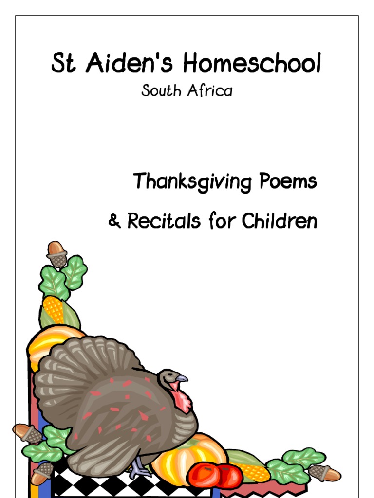 Thanksgiving Poems and Recitals For Kids | PDF | Plymouth Colony ...