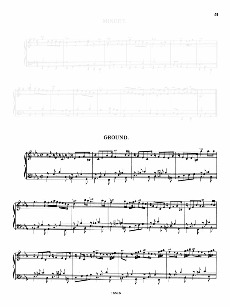 William Croft - Ground in C Minor | PDF