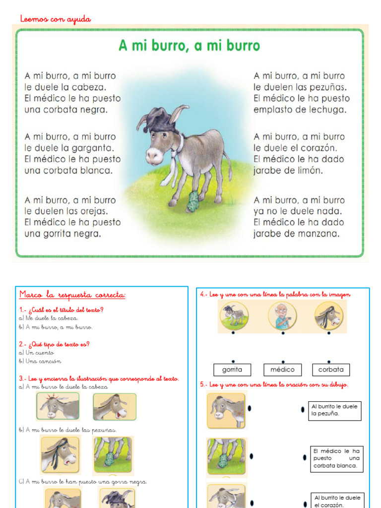 Lectura A Mi Burro | PDF
