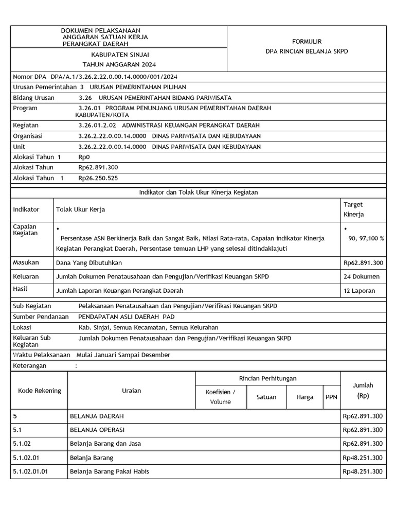 Pelaksanaan Penatausahaan Dan Pengujian Verifikasi Keuangan SKPD | PDF