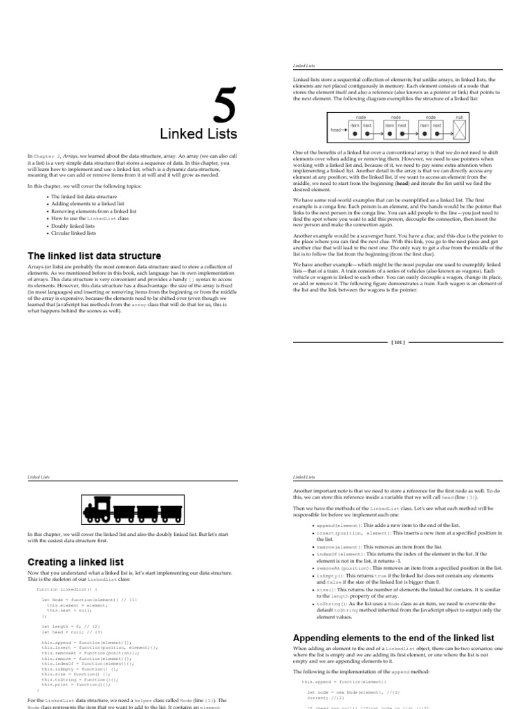 Learning Javascript Data Structures and Algorithms - LinkedList | PDF
