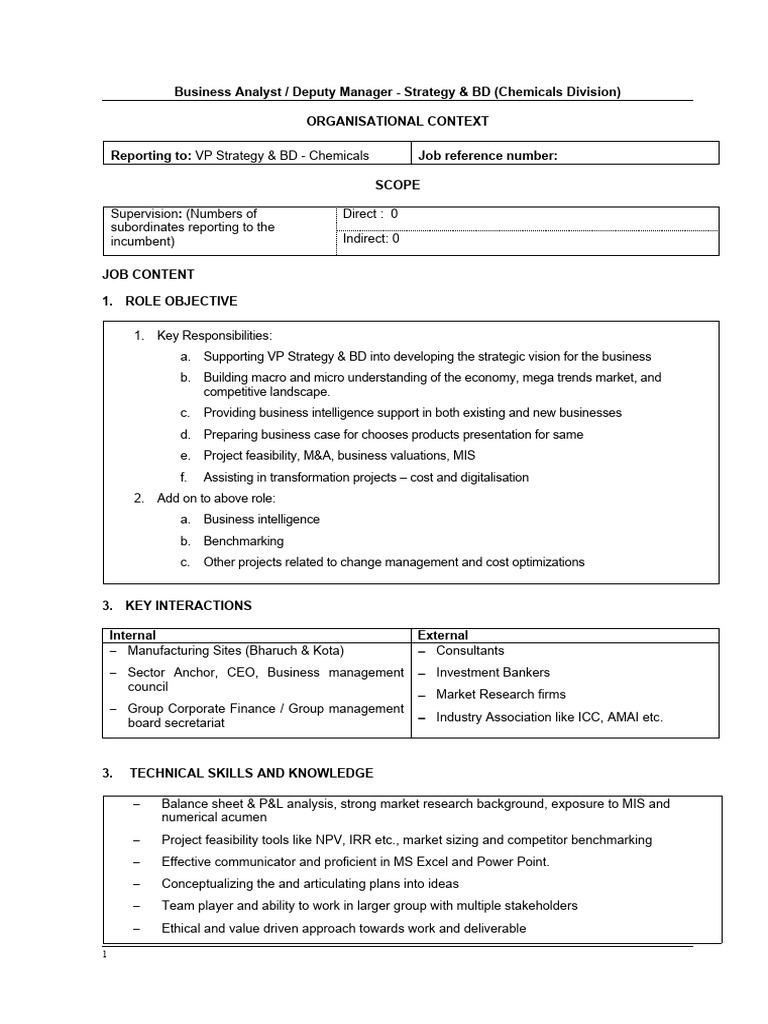 JD - Chemicals Strategy | PDF