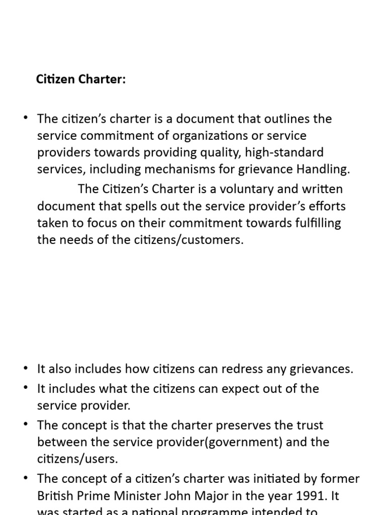 Citizen Charter | PDF