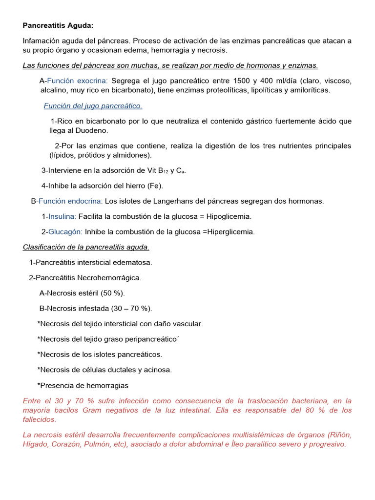 Pancreatitis Aguda: Diagnóstico y Tratamiento | PDF | Páncreas | Medicina