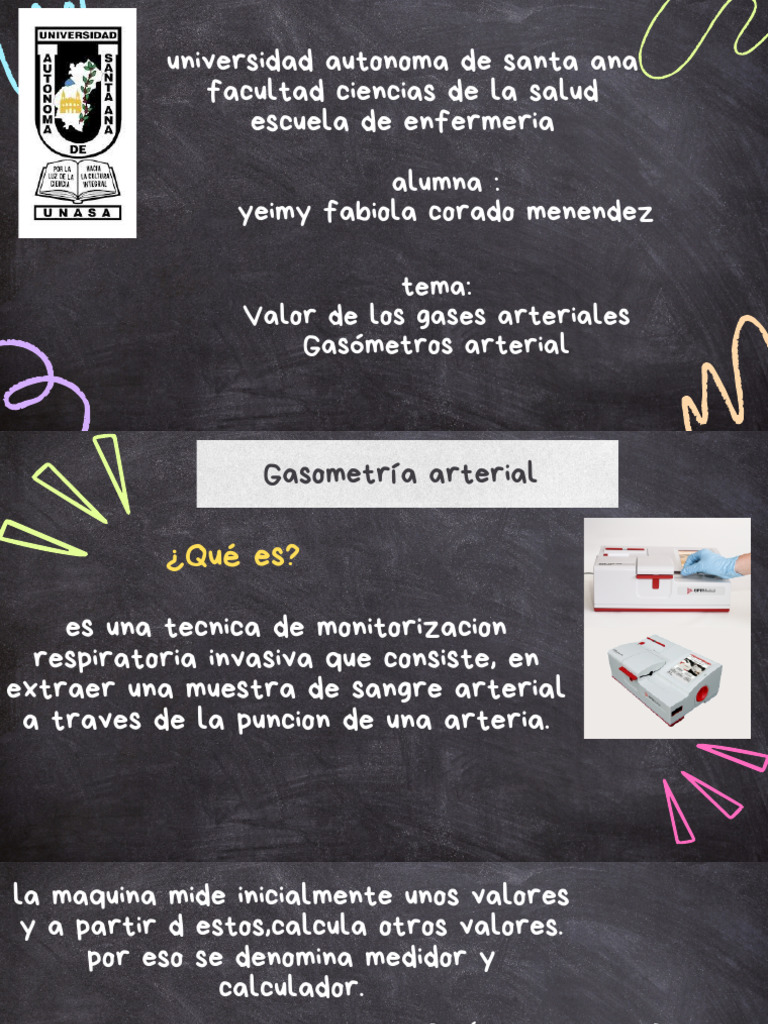 Presentacion de Gases Arteriales | PDF | Medicina | Fisiología