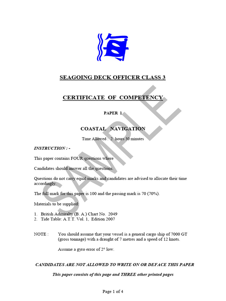 Sample c3 p1 | PDF | Navigation | Shipping