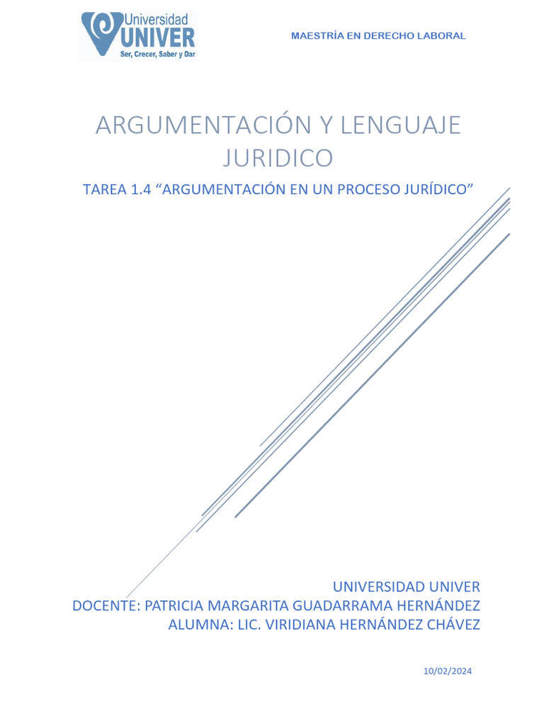 Tarea 1.4 V.H.CH | PDF | Sentencia (ley) | Argumento