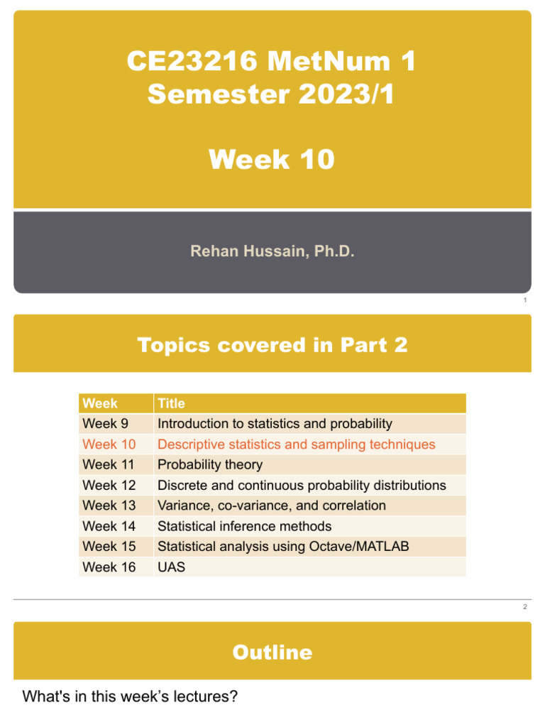 MetNum1 2023 1 Week 10 | PDF | Sampling (Statistics) | Histogram
