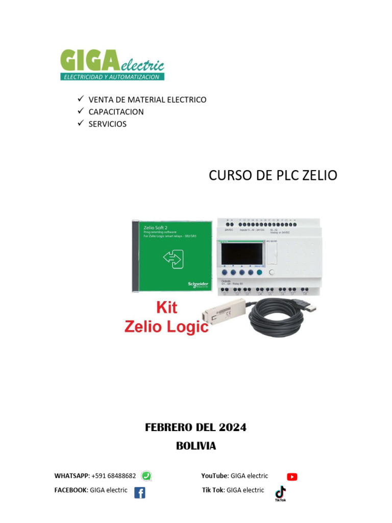 Curso PLC Zelio: Ladder y Cableado | PDF | Automatización | Relé