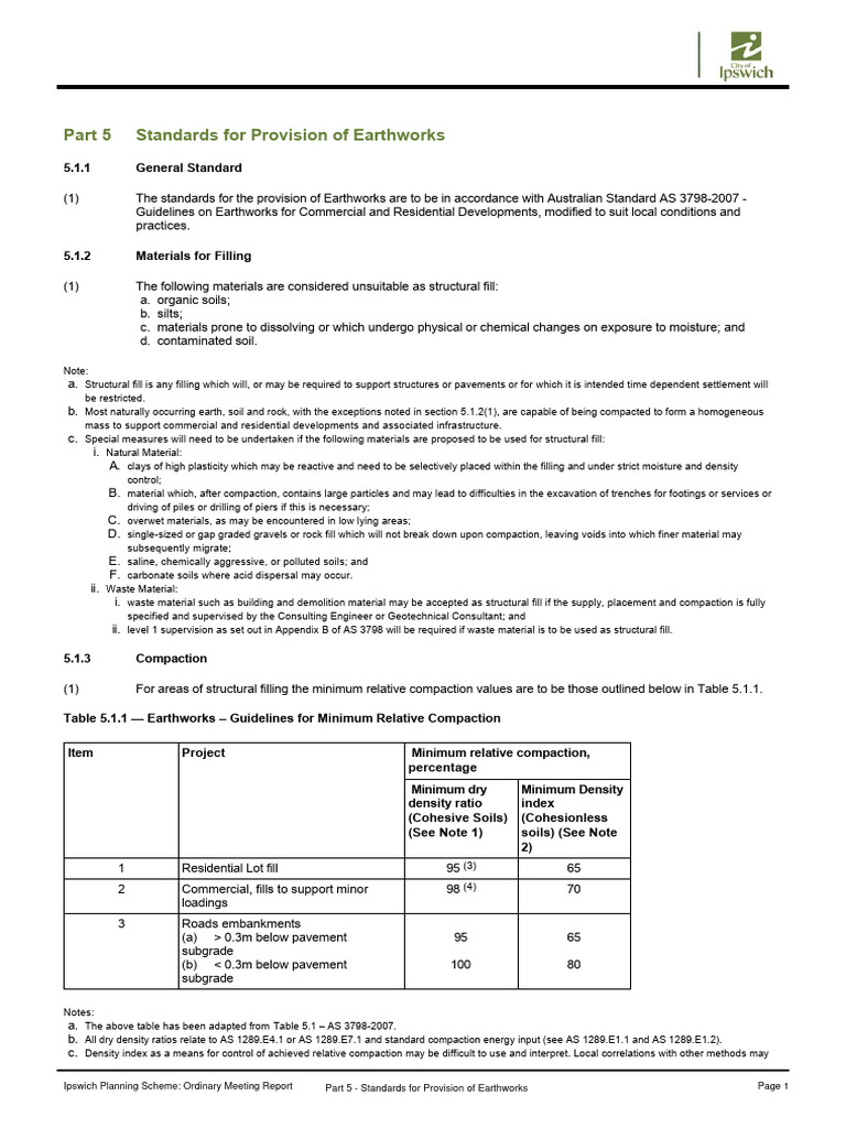 AS 3798 Earthworks Standards Guide | PDF | Home & Garden | Science ...