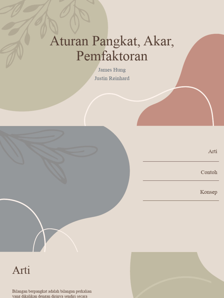 Aturan Pangkat, Akar, Pemfaktoran-1 | PDF | Metode & Bahan Ajar