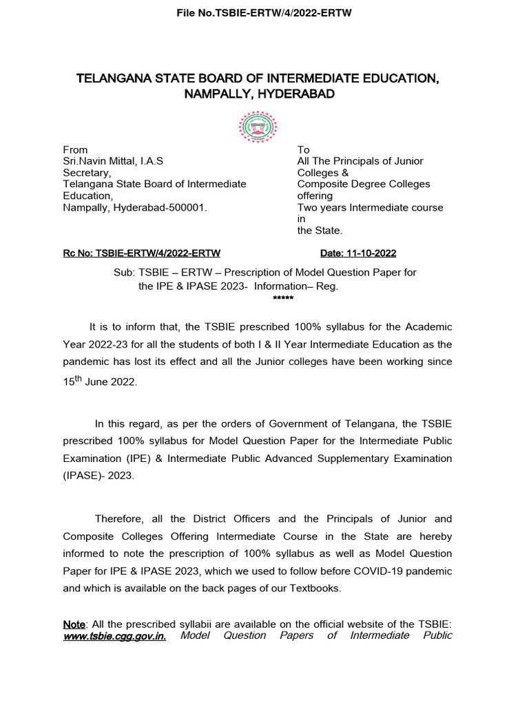 Principal Letter Signed | PDF