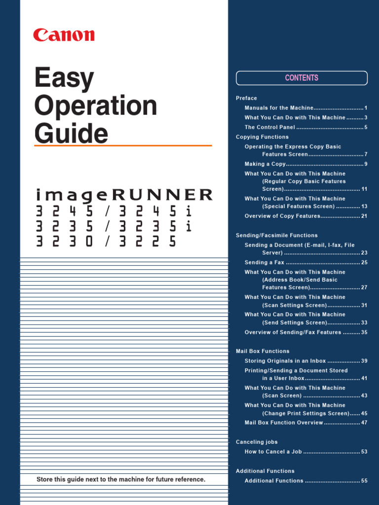 Imagerunner 3245 | PDF | Fax | Image Scanner