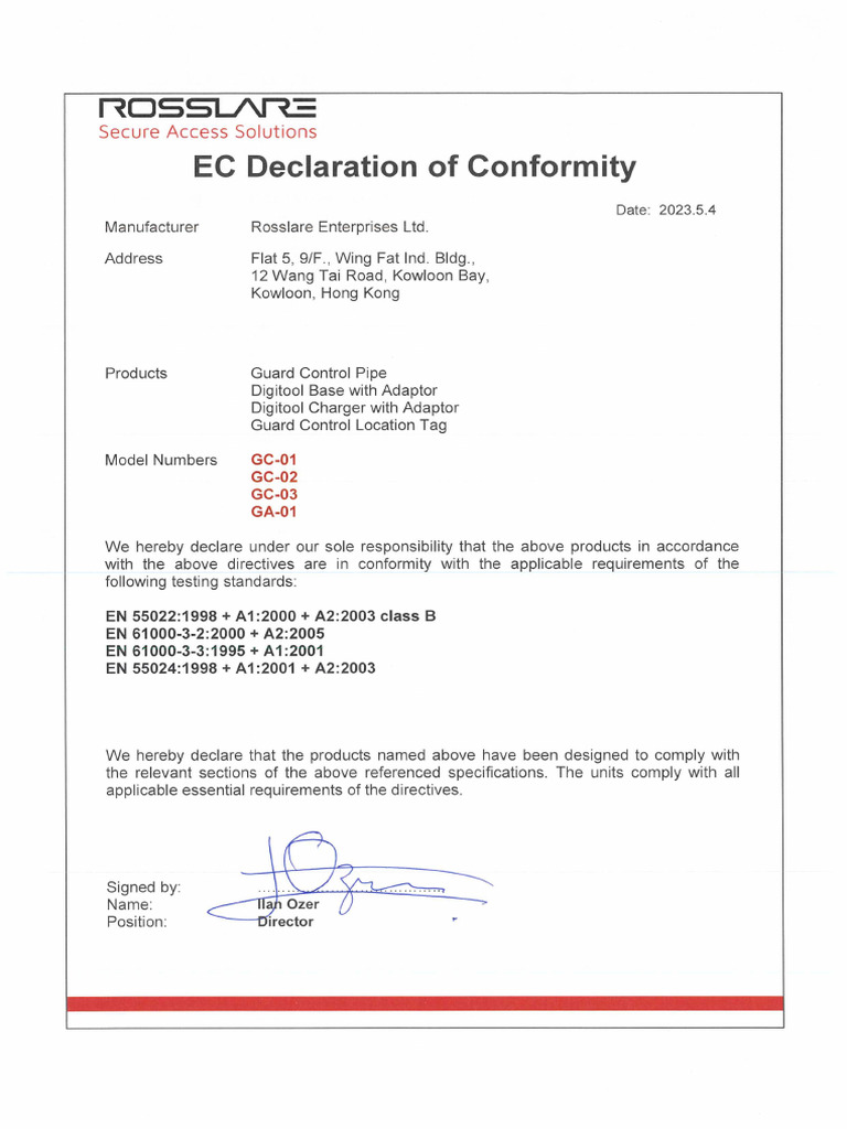 GC-01 - 02 - 03,+GA-01+EC+Declaration+of+Conformity+20230504 Digitool | PDF GC-01 - 02 - 03,+GA-01+EC+Declaration+of+Conformity+20230504 Digitool | PDF