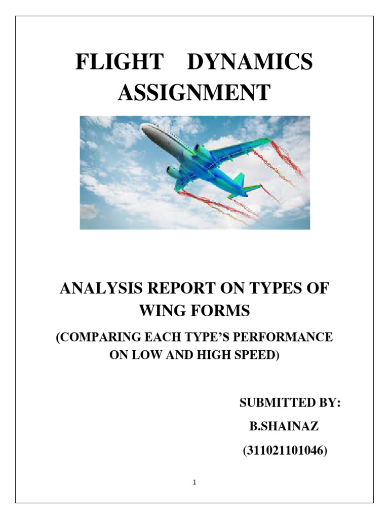 Wing Form Performance Analysis Report | PDF | Drag (Physics) | Wing
