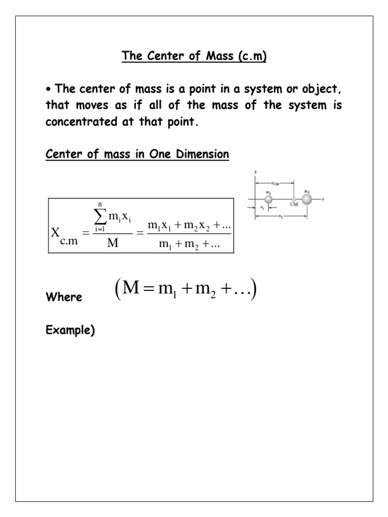 Understanding Center of Mass Concepts | PDF | Mass | Acceleration