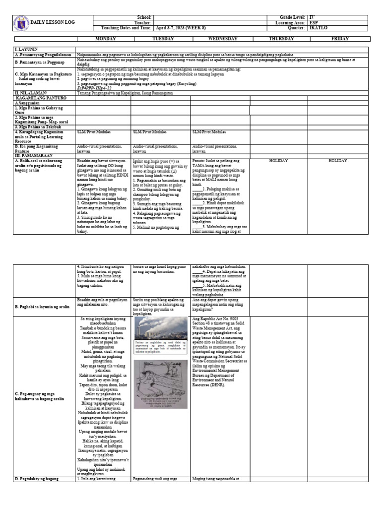 DLL Esp Q3 G4 W8 | PDF