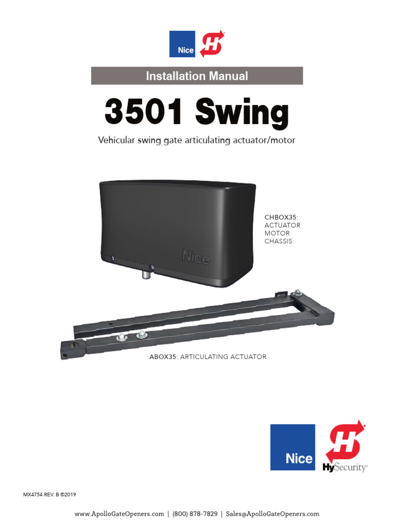 Storepdfnice Apollo HySecurity 3501 Vanguard Residential Swing Gate ...