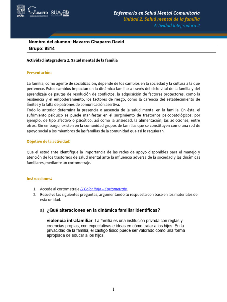 U2 DNavarro | PDF | Suicidio | Ansiedad