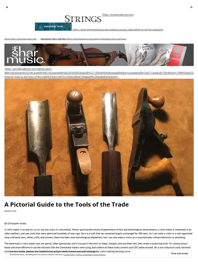 A Pictorial Guide To The Tools of The Trade - Strings Magazine | PDF