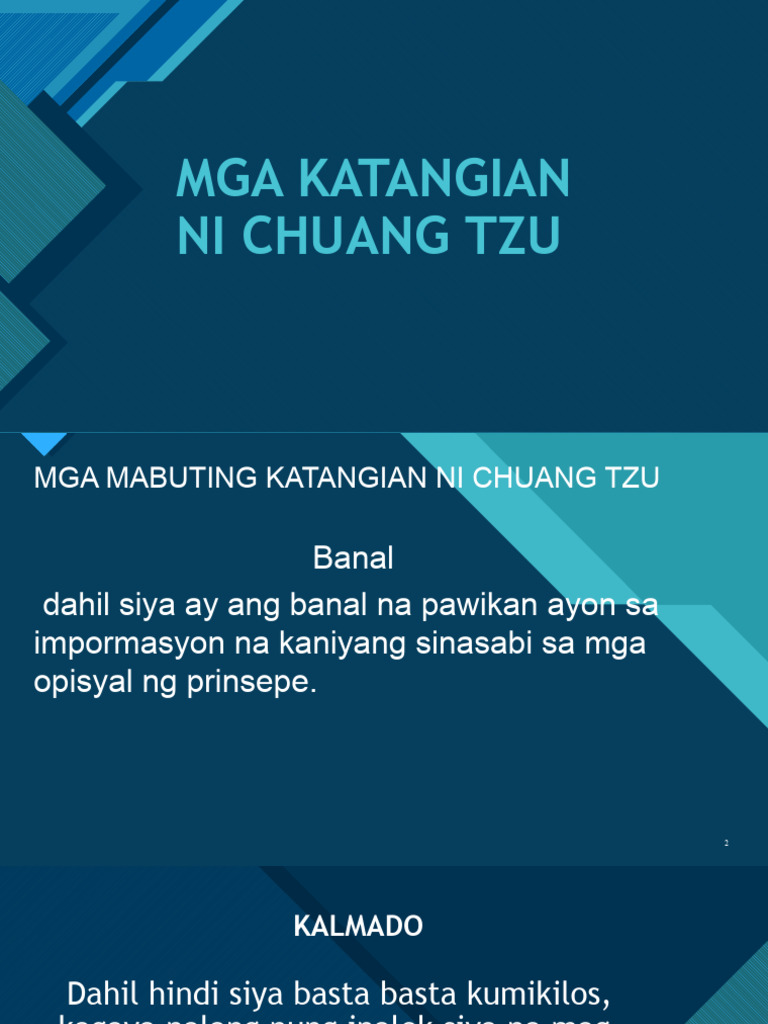Mga Katangian Ni Chuang Tzu | PDF
