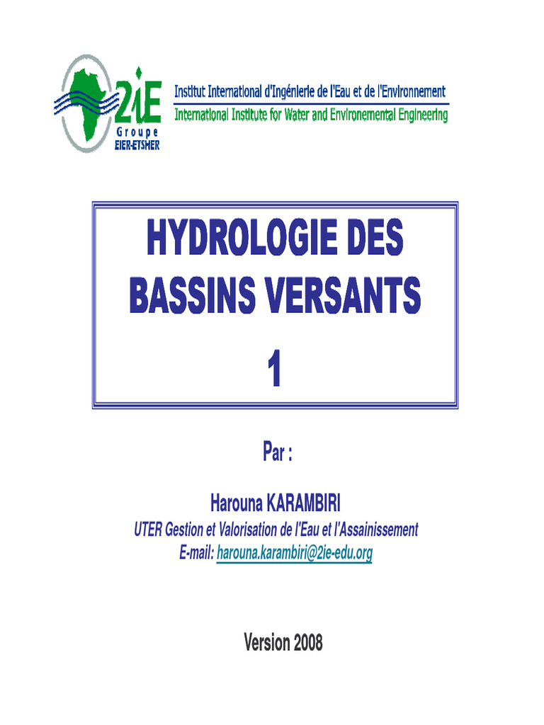 Hydrologie 1 | PDF | Eau | la pollution