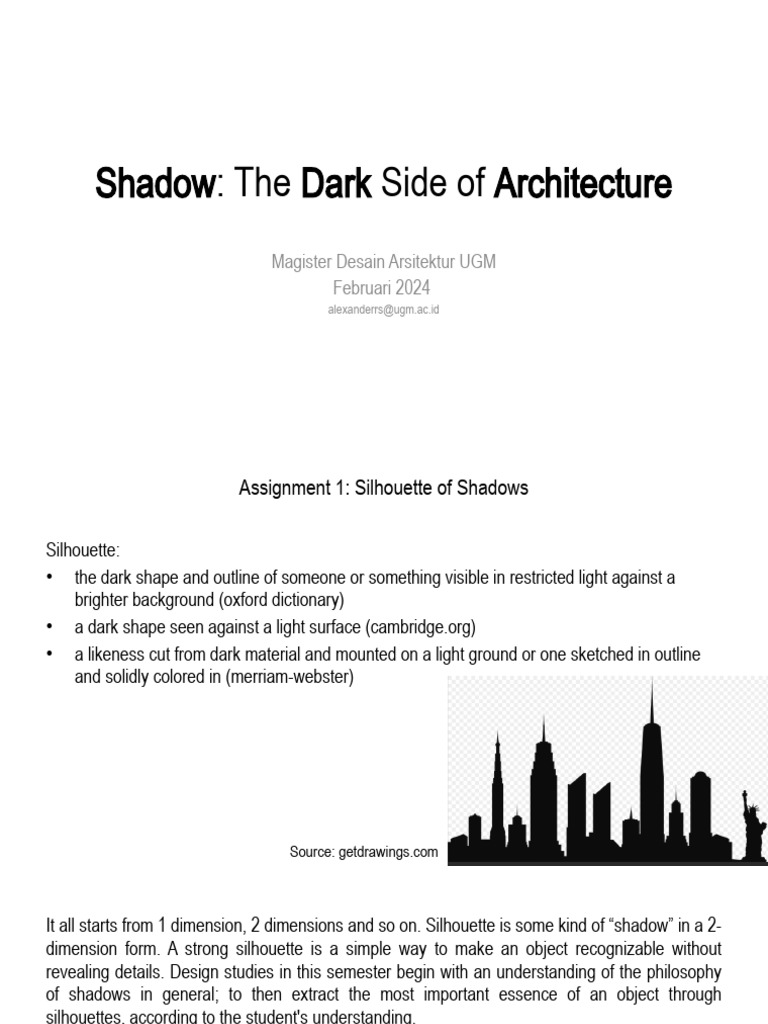 Understanding Shadow Through Silhouette | PDF | Shadow | Drawing