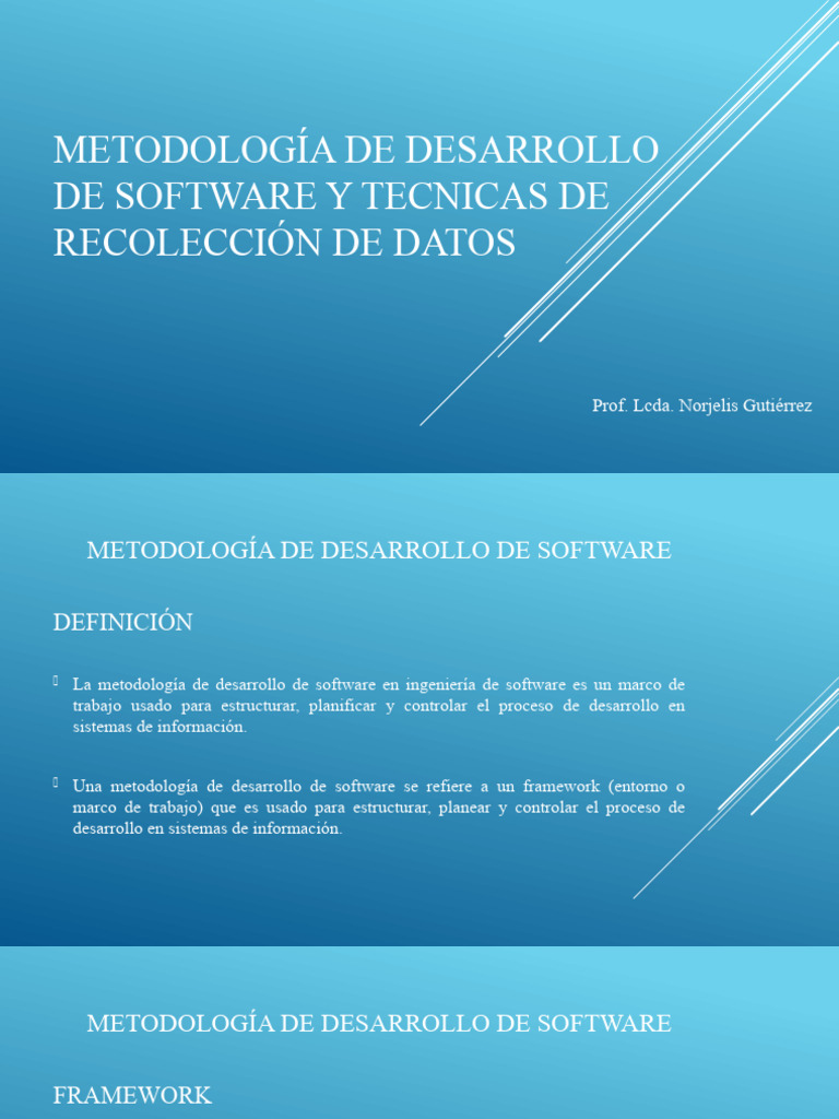 Metodología de Desarrollo de Software y TECNICAS DE | PDF | Proceso de desarrollo de software ...