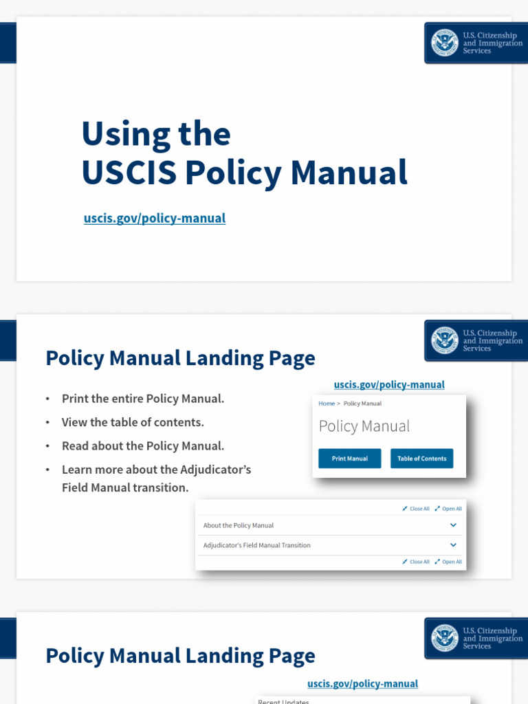 How To Use The USCISPolicy Manual Website | PDF | Computing