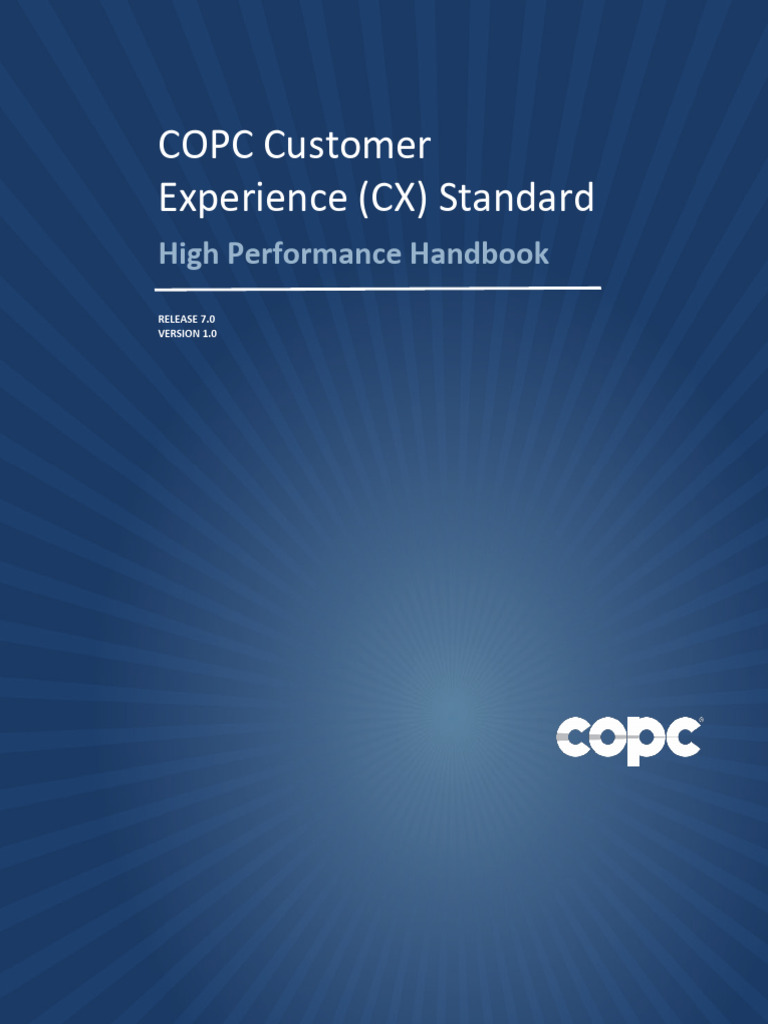 COPC 2021 High Performance Handbook Release 7.0 | PDF
