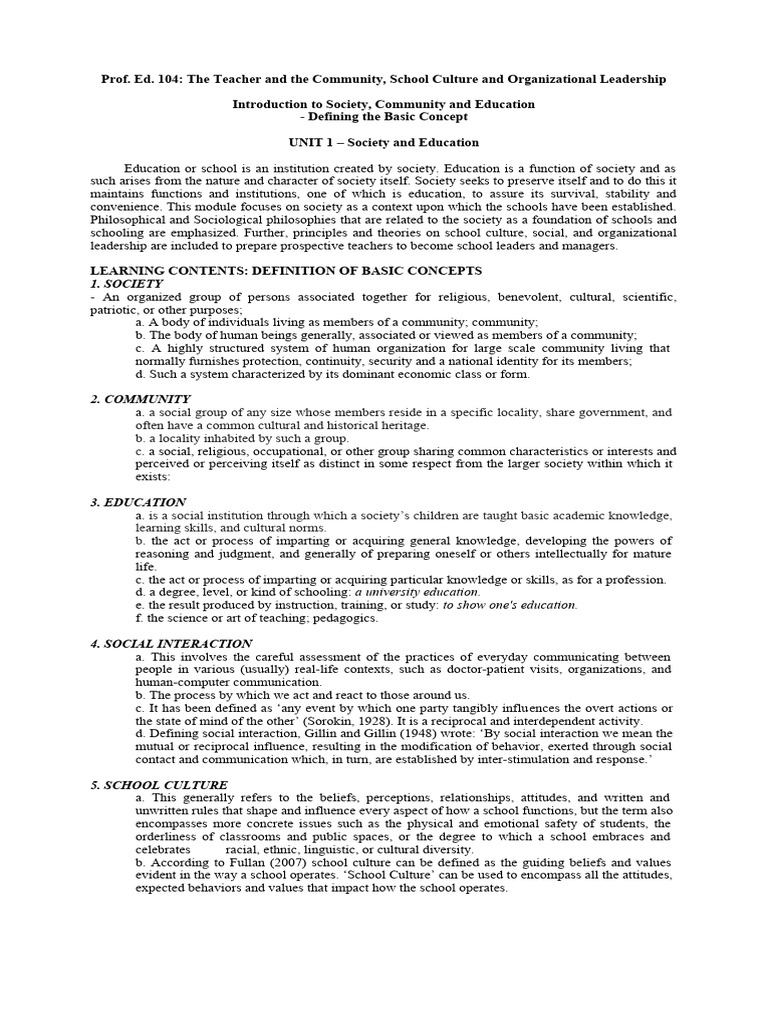 Prof. Ed. 104 Midterms Reviewer | PDF | System | Sustainability