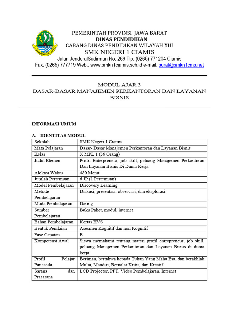 Modul Elemen 3 MPLB | PDF