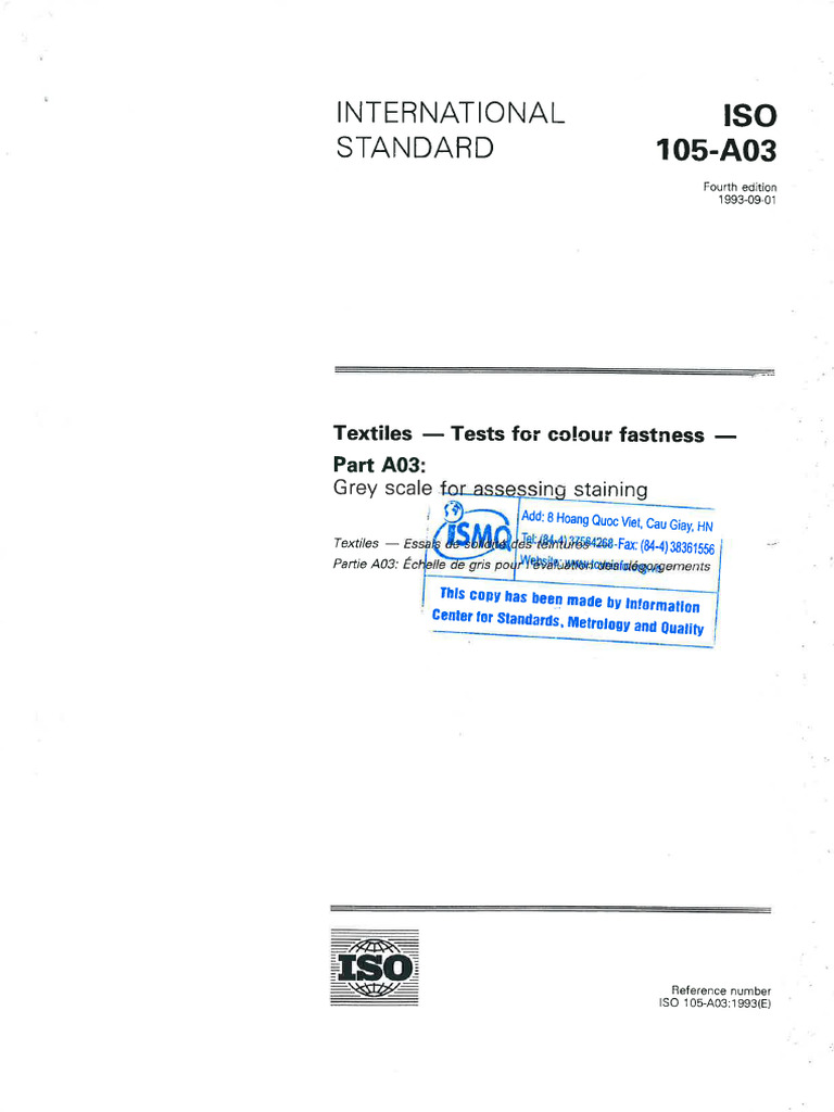 Iso 105-A03-1993 | PDF