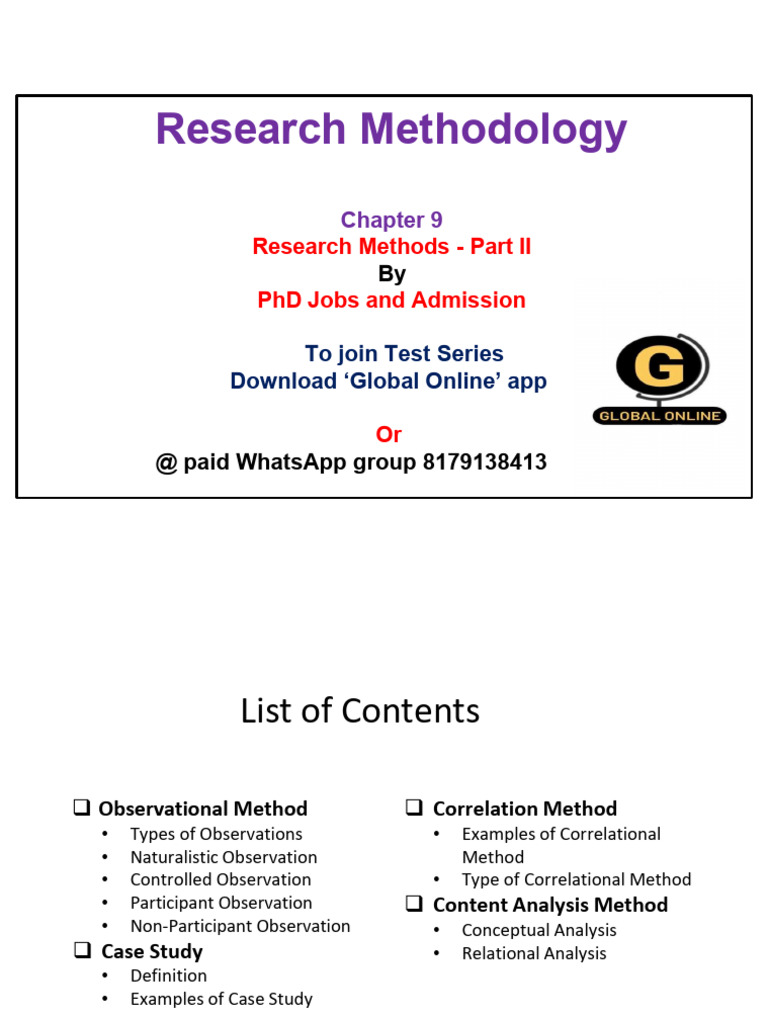 CHP 9 Research Methods Part II | PDF | Analysis | Psychology