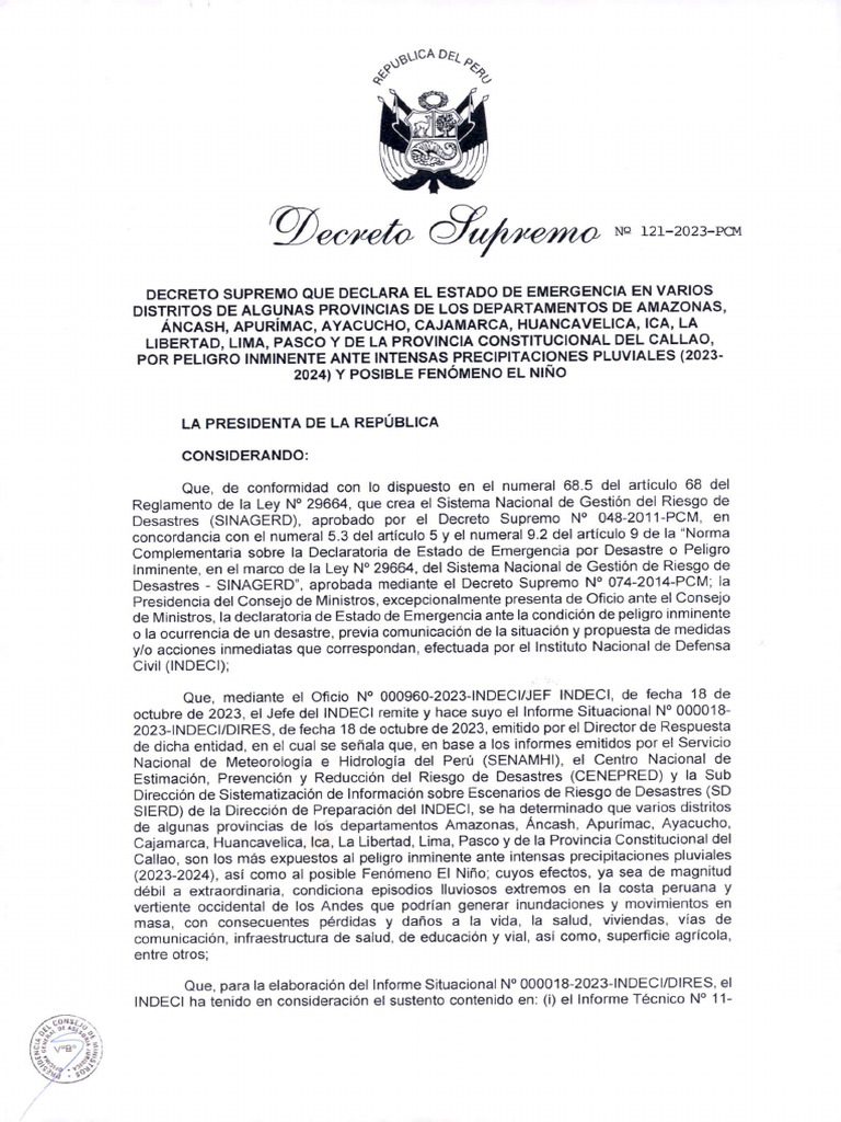 DS 121 Emergencia | PDF