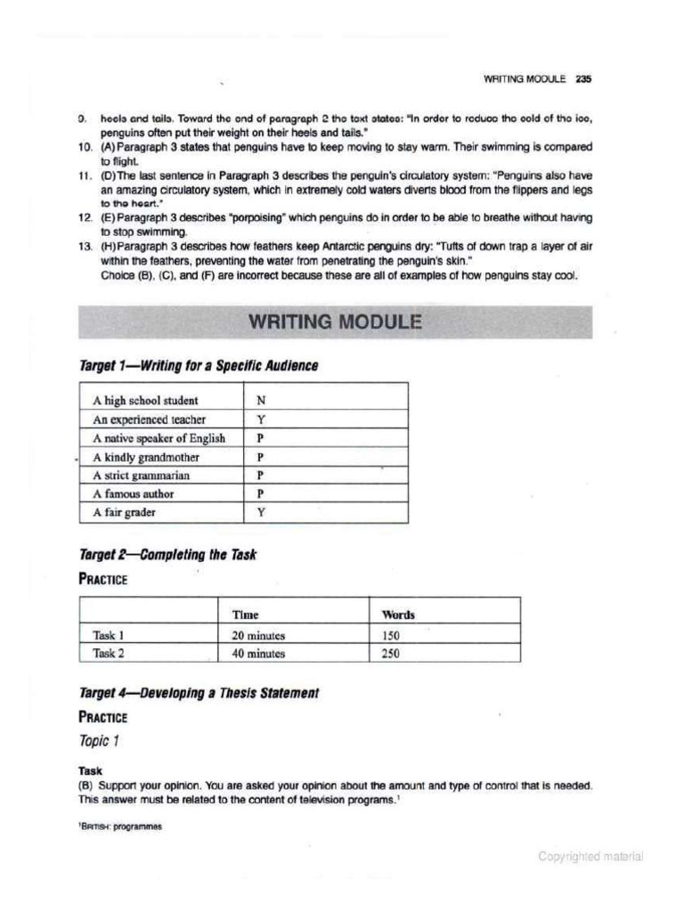 KEY - Writing Module | PDF