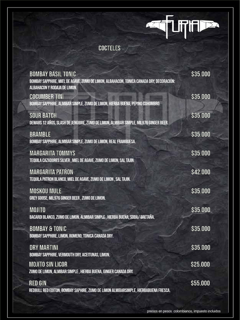 Furia | PDF | Bebidas alcohólicas | Bebidas Destiladas