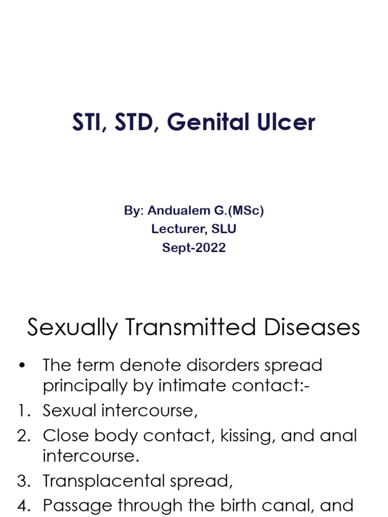 STI, STD, Genital Ulcer | PDF | Sexually Transmitted Infection | Human ...
