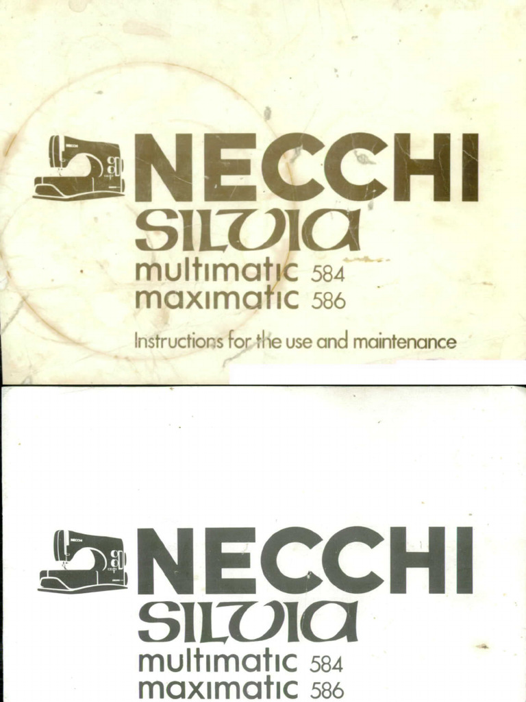 Necchi Sylvia 584/586 Sewing Machine Instruction Manual | PDF