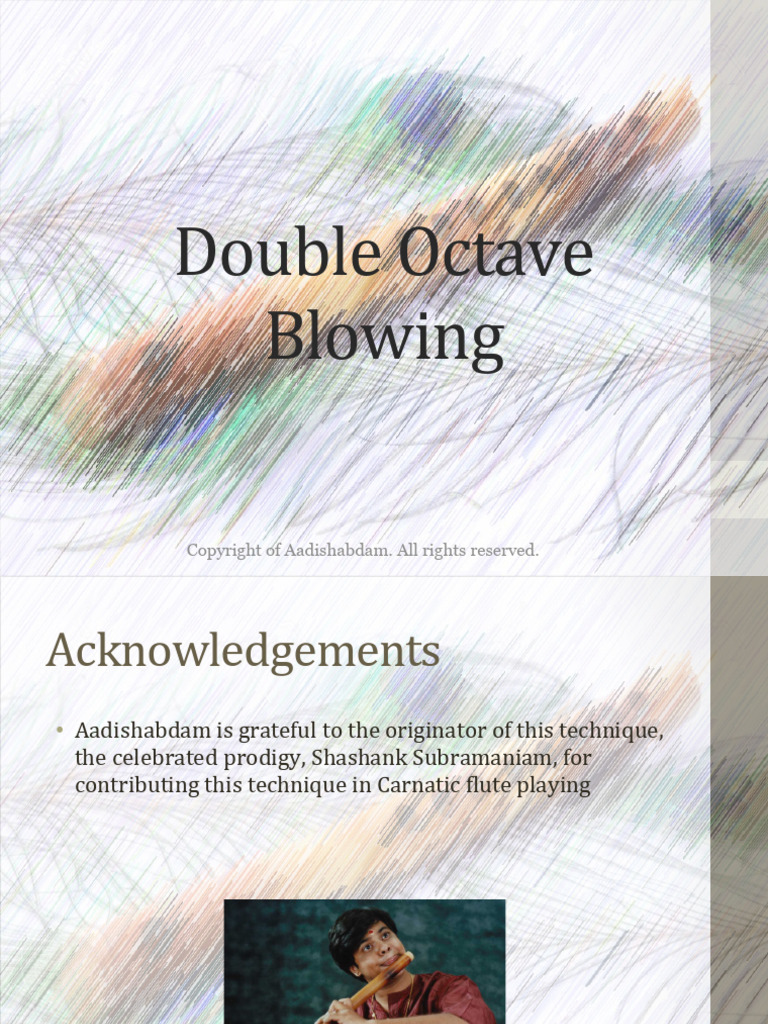 Aadishabdam - Double Octave Blowing | PDF