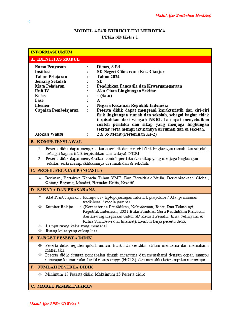 Modul Ajar PPKN BAB 4 | PDF